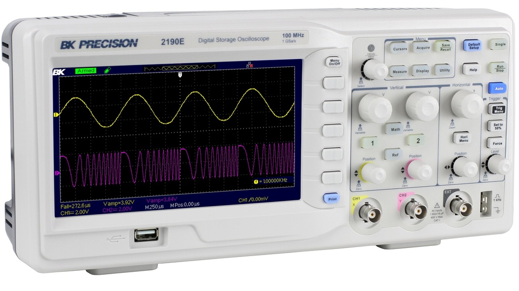 Oscilloscope numérique compact 2 voies BK2190E - Sefram | Sciencéthic